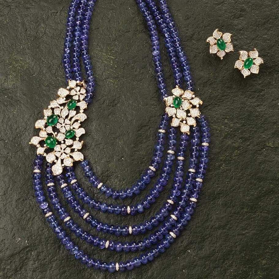 Precious gemstone beads necklace sets - Anu's Selections